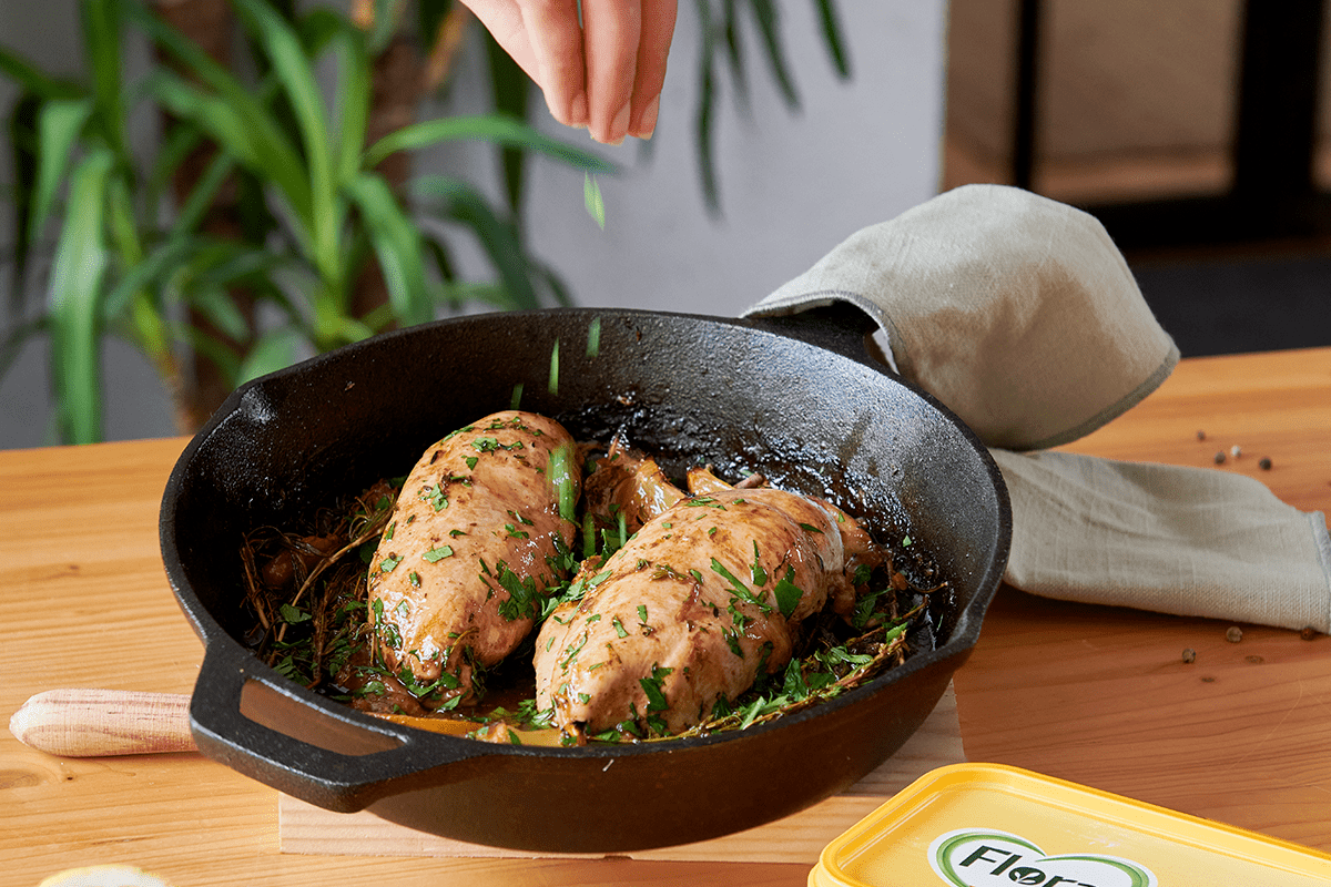Receta Pollo a la sartén